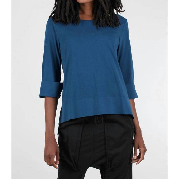 Habitat | Tops | New Habitat Deep Hem Tee In Baltic Blue | Poshmark